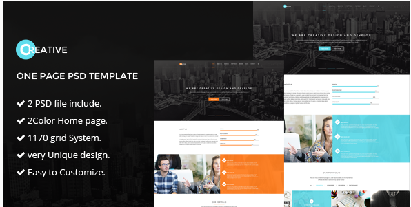 31+ Best One Page PSD Templates 2020