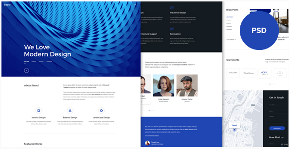 35+ Best One Page PSD Templates 2020