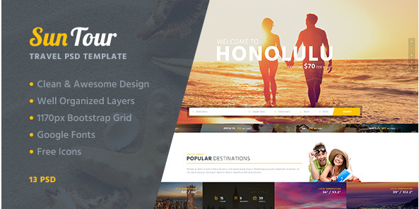 30 Best PSD Travel Templates 2020 for Travelling & Booking