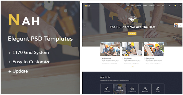 25+ Best Construction PSD Templates 2020