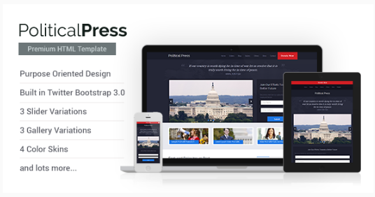 25 Best Political Bootstrap Website Templates 2020 | Wpshopmart