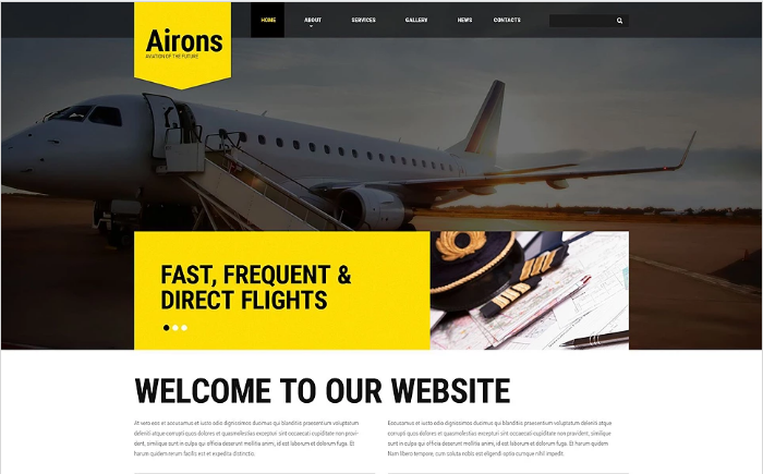 airlines website templates
