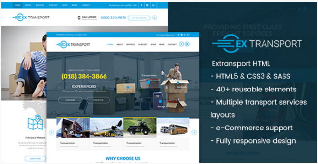 45+ Best Transportation HTML Website Templates 2020 | Wpshopmart