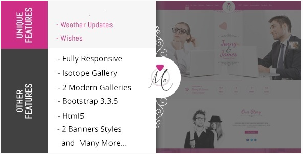 36+ Best Wedding HTML Website Templates 2020 | Wpshopmart
