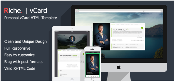 25+ Best Vcard HTML Website Templates 2020 - Wpshopmart