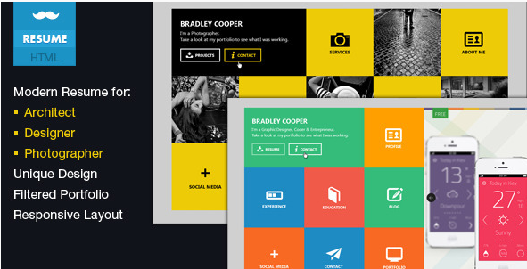25+ Best Vcard HTML Website Templates 2020 - Wpshopmart