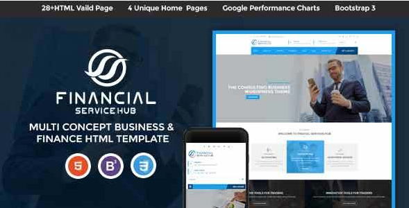 35+ Best Financial PSD Design Templates 2020