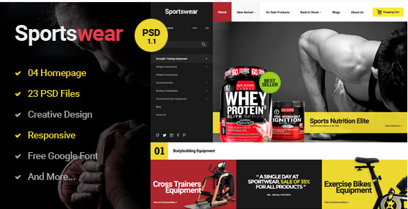 37+ Best Sports PSD Design Templates 2020