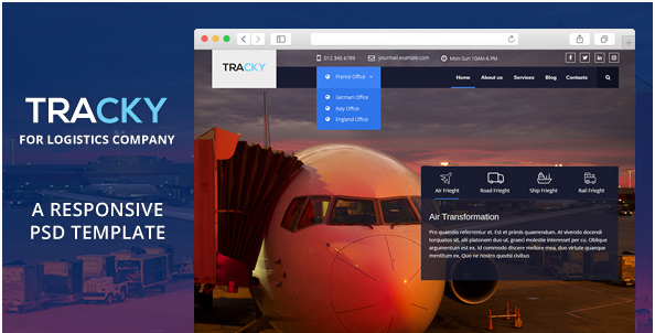 40+ Best Transportation PSD Design Templates 2020 | Wpshopmart