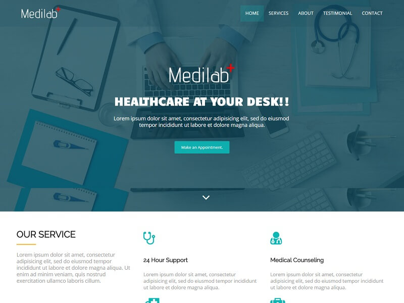 11 Best Free Medical HTML Website Templates - Wpshopmart