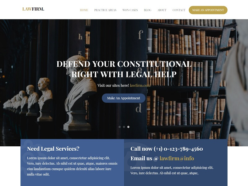 13 Best Free Lawyer HTML Website Templates 2020 | Wpshopmart