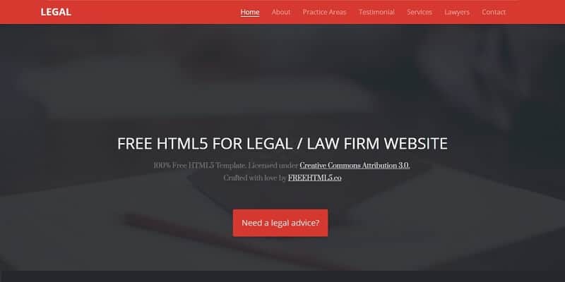 12 Best Free Lawyer HTML Website Templates 2020 | Wpshopmart